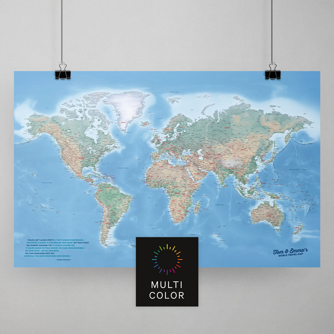 Design Weltkarten Poster | FineArt-Druck – Breuers Weltkarten
