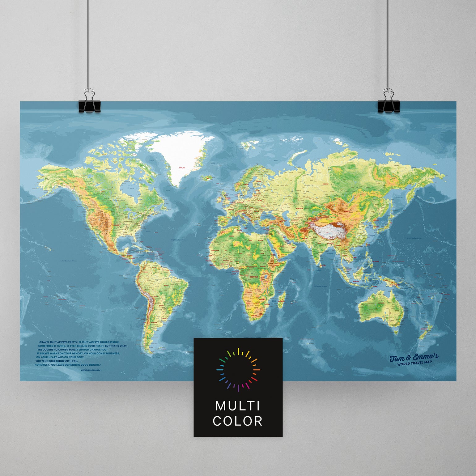 Design Weltkarten Poster | FineArt-Druck – Breuers Weltkarten