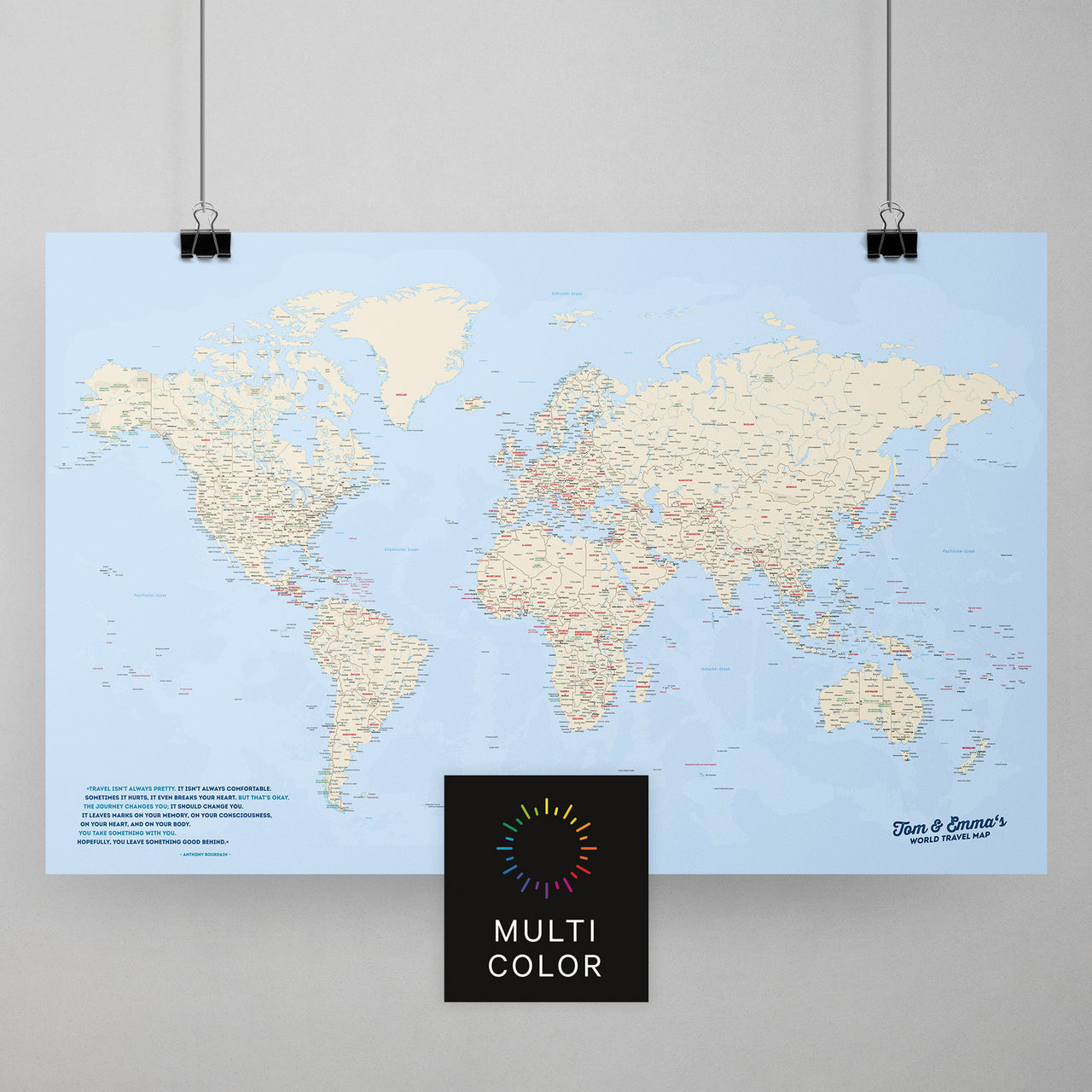 Design Weltkarten Poster | FineArt-Druck – Breuers Weltkarten