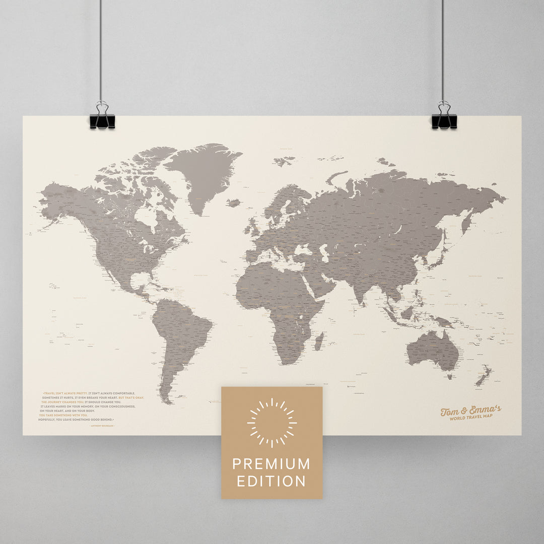 Design Weltkarten Poster | FineArt-Druck – Breuers Weltkarten
